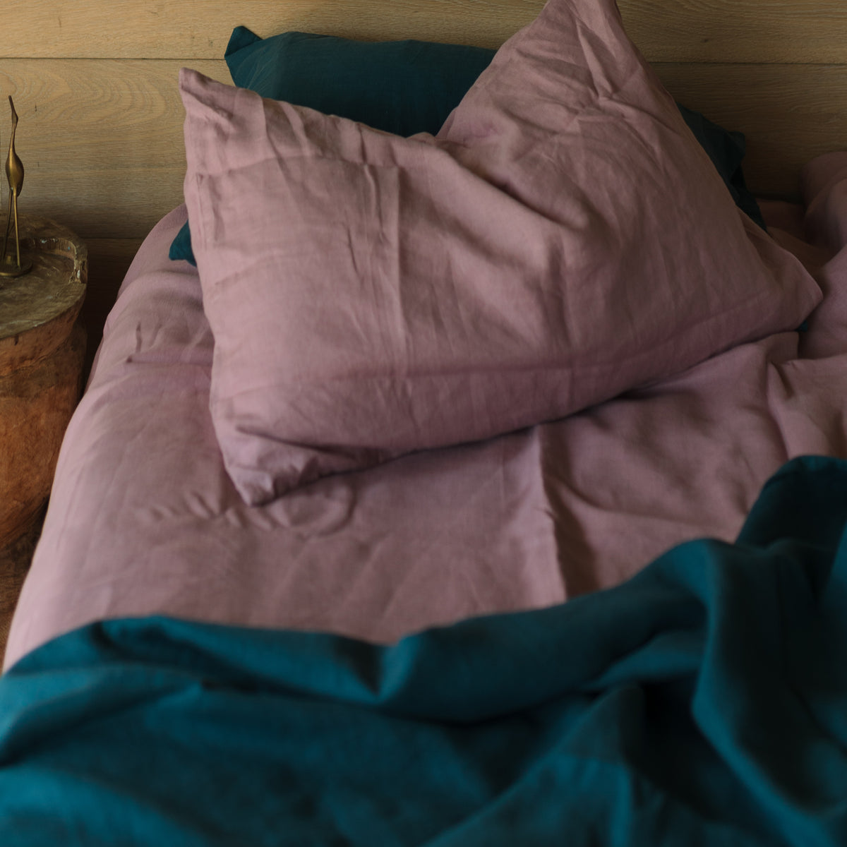 100% Flax Linen Duvet in Petrol – Shepherd | Home to luxury linen bedding